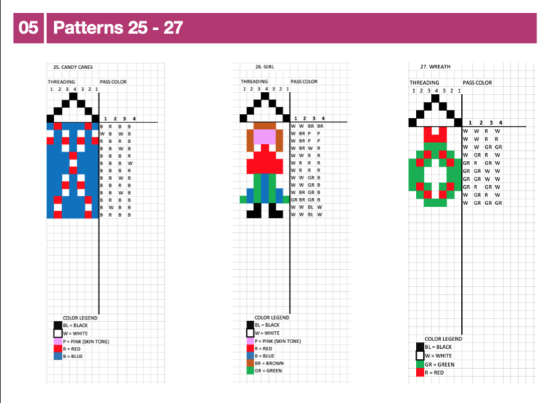 100 – 4 Shaft Drafts for Boundweave – Weave Your Story – Historic Weaving